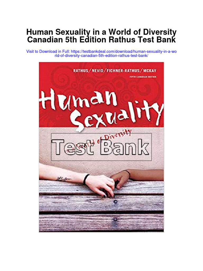 Human Sexuality In A World Of Diversity Canadian 5th Edition Rathus