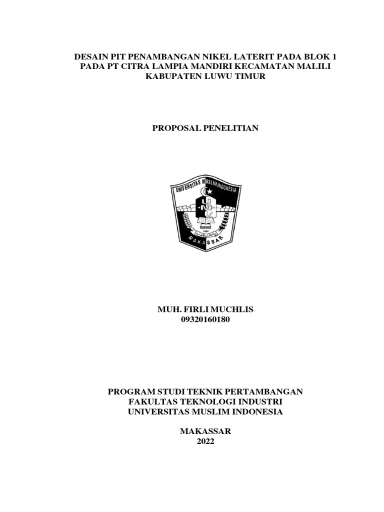 Desain Pit Nikel di PT Citra Lampia | PDF | Seni | Sains & Matematika