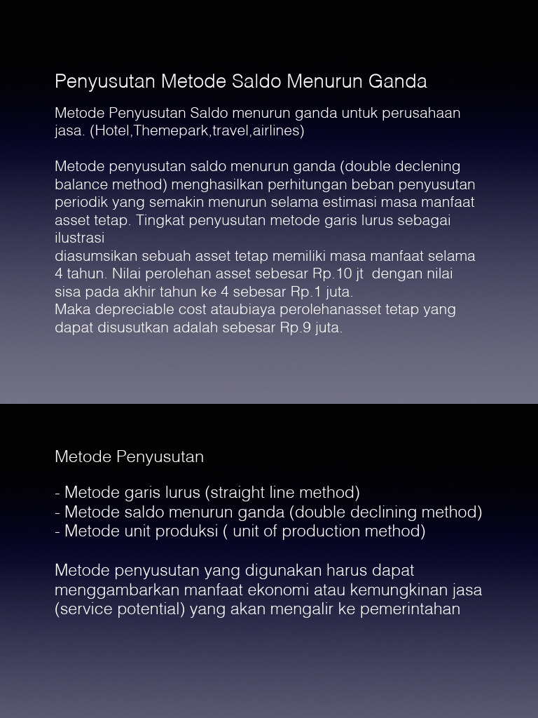 Penyusutan Metode Saldo Menurun Ganda | PDF | Metode & Bahan Ajar