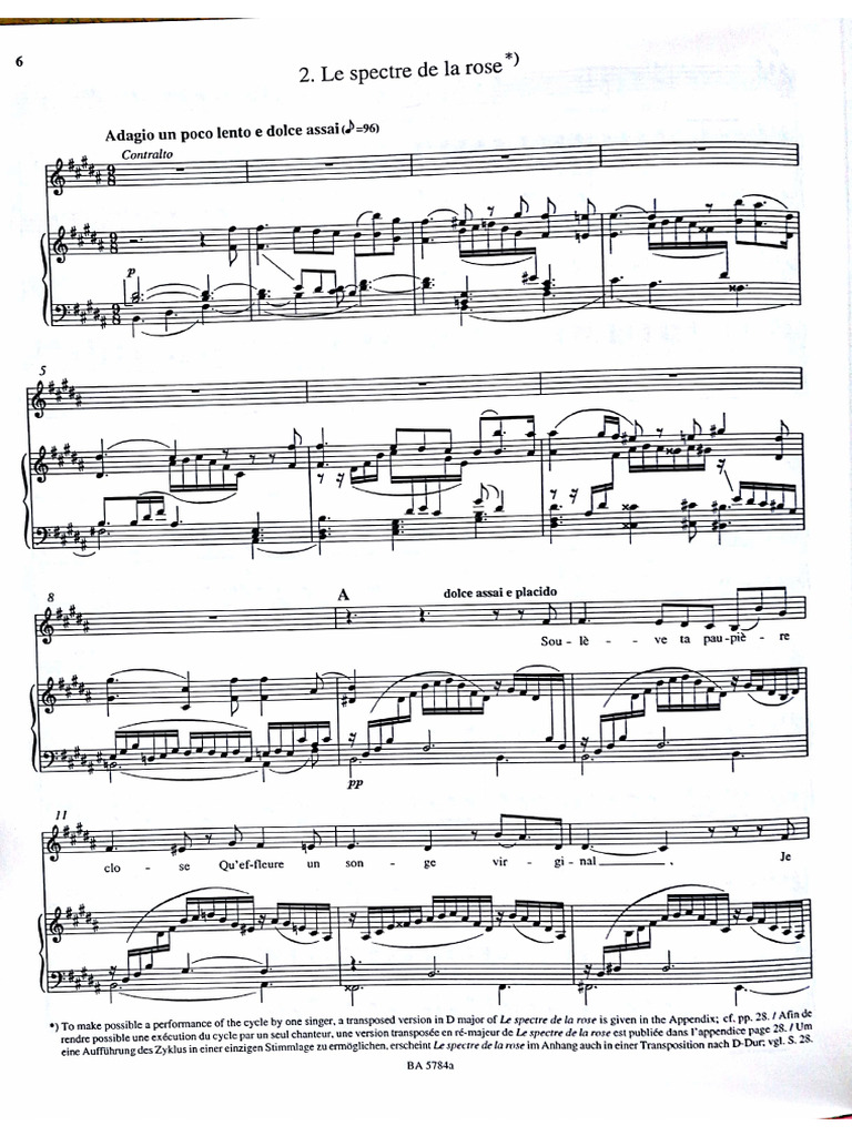 Le Spectre de La Rose | PDF