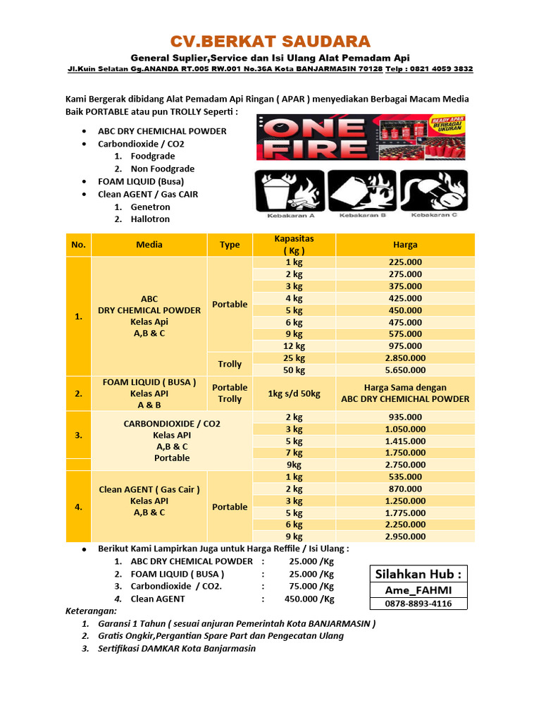 BROSUR APAR Khusus Team BS - BERSAUDARA | PDF