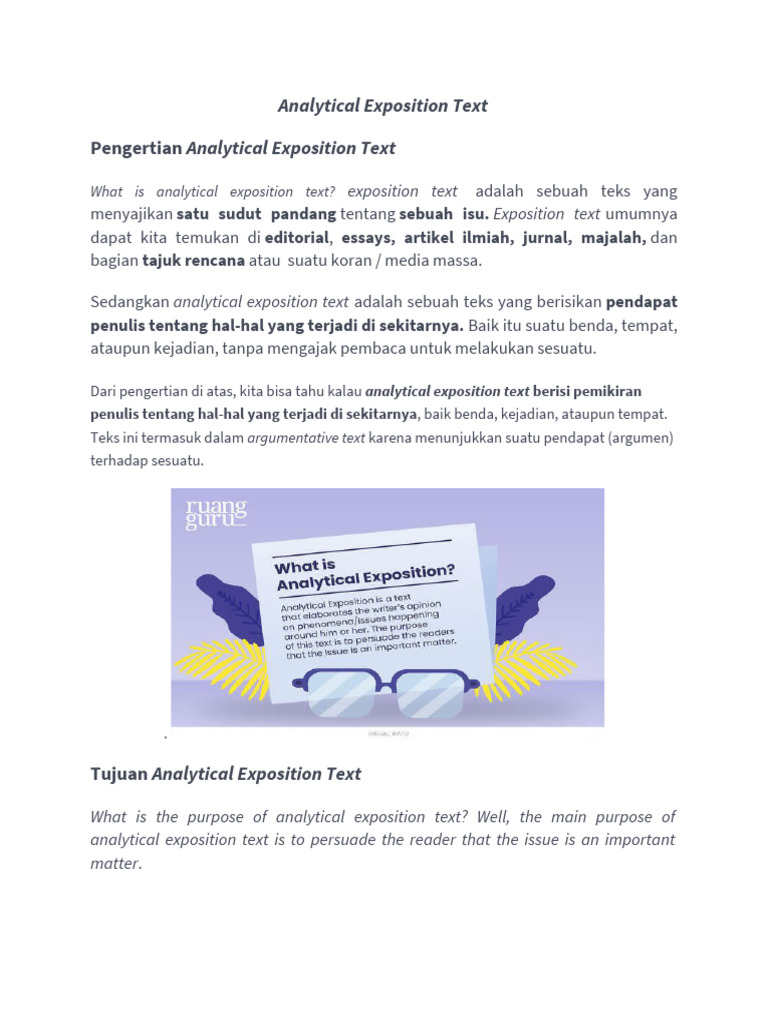 Analytical Exposition Text | PDF