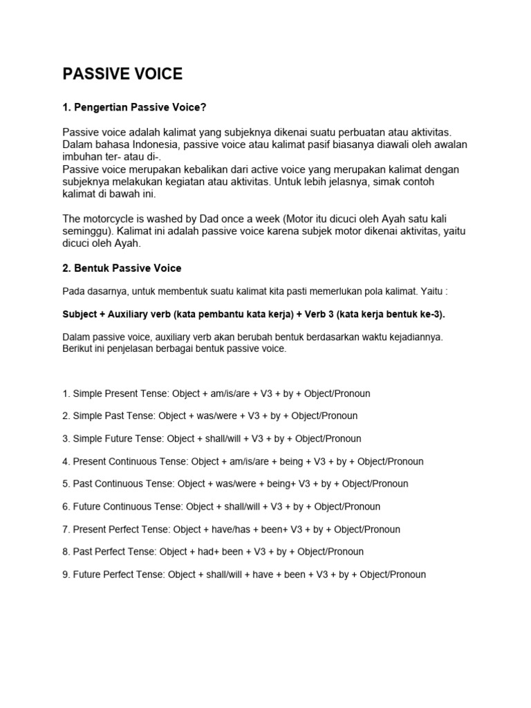 Passive Voice | PDF
