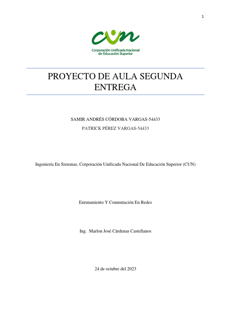 ACA 2(Enrutamiento y Conmutación En Redes) | PDF | Protocolos de comunicaciones | Redes de ...