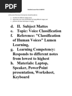 Music Lesson: Voice Classification | PDF | Singing | Human Voice