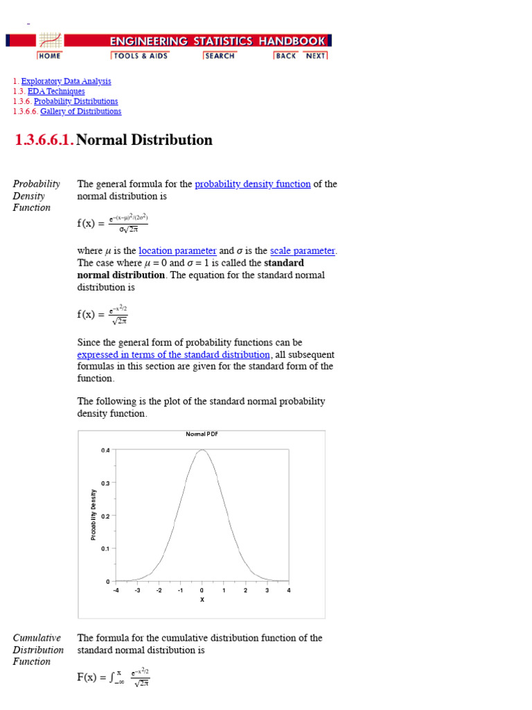 1.3.6.6.1. Normal Distribution | PDF | Normal Distribution | Statistics