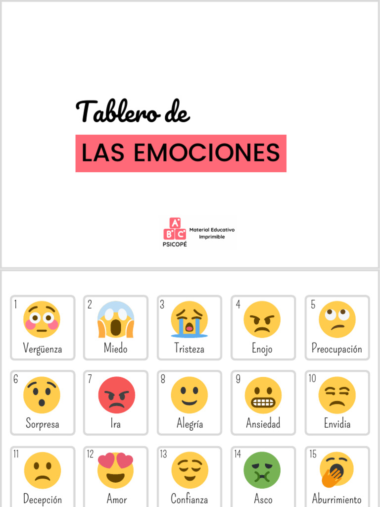 Tablero de Emociones - 230920 - 143517 | Descargar gratis PDF | Las ...