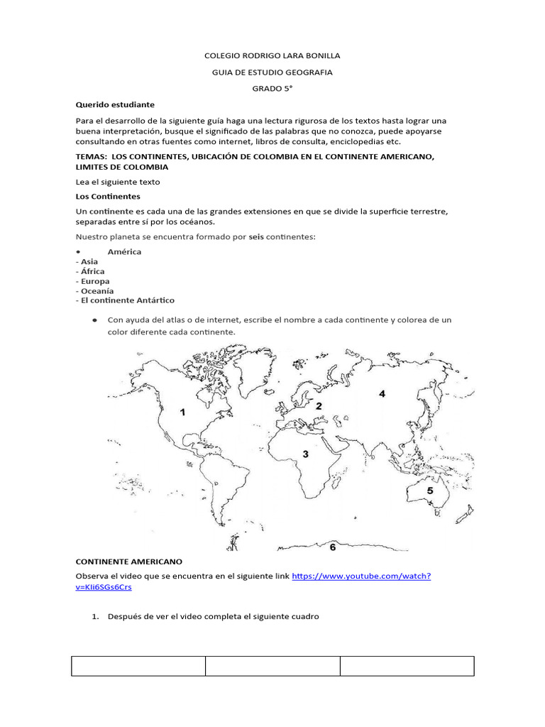 Guia de Geografia | PDF | Colombia | Américas