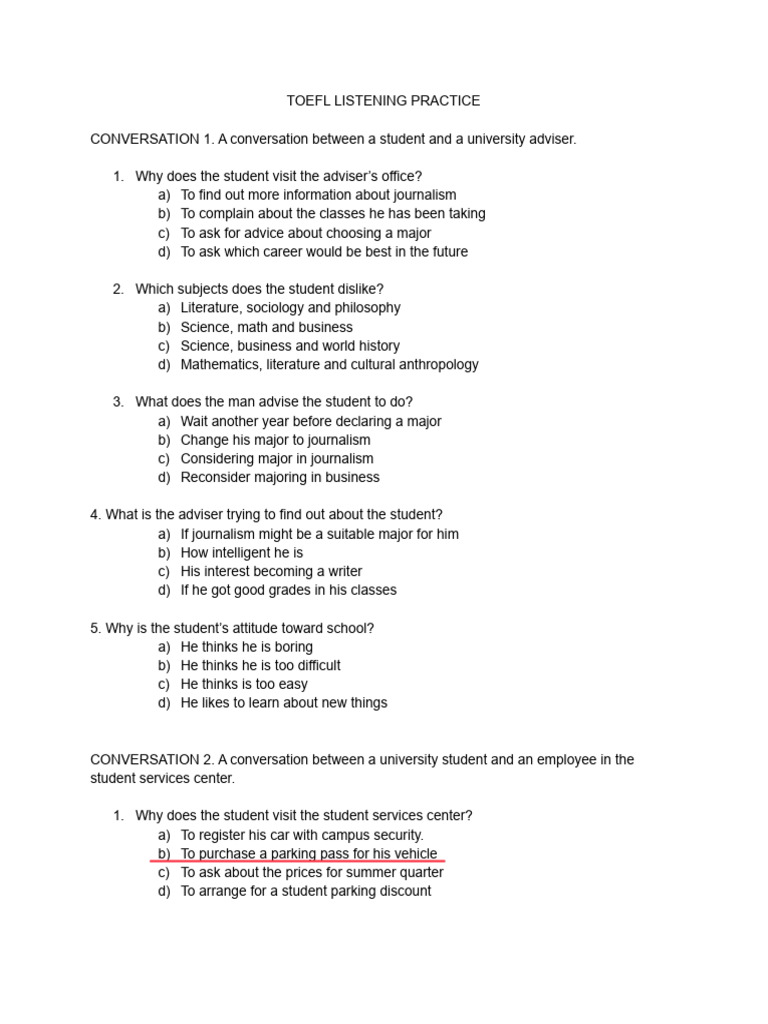 Toddle-TOEFL LISTENING PRACTICE | PDF Toddle-TOEFL LISTENING PRACTICE | PDF
