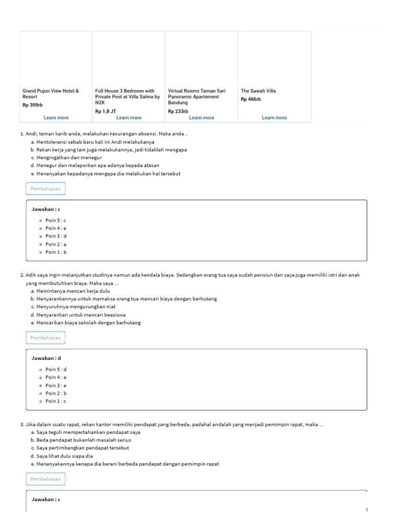 Soal Dan Pembahasan TKP Bagian 28 - BelajarBro | PDF