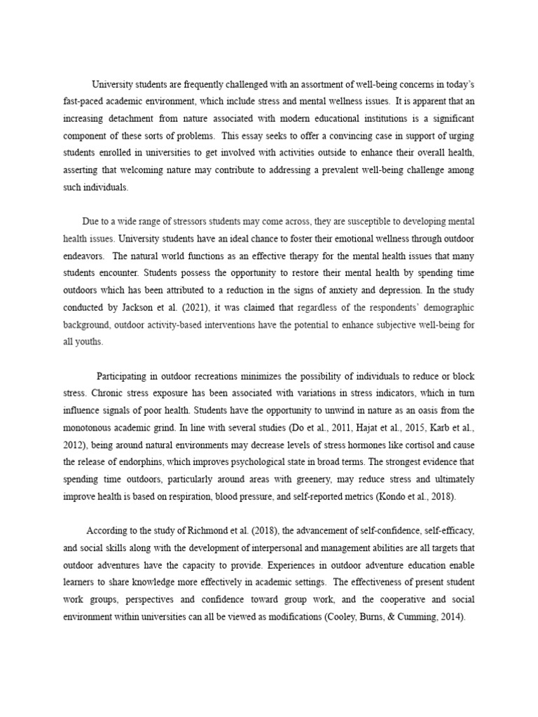 Essay - Argumentative | PDF | Stress (Biology) | Mental Health Essay - Argumentative | PDF | Stress (Biology) | Mental Health