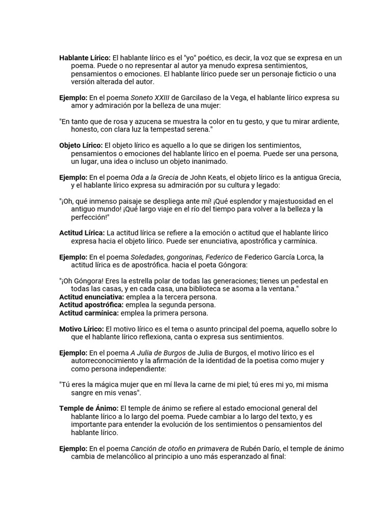 Elementos Del Poema | PDF | Las artes