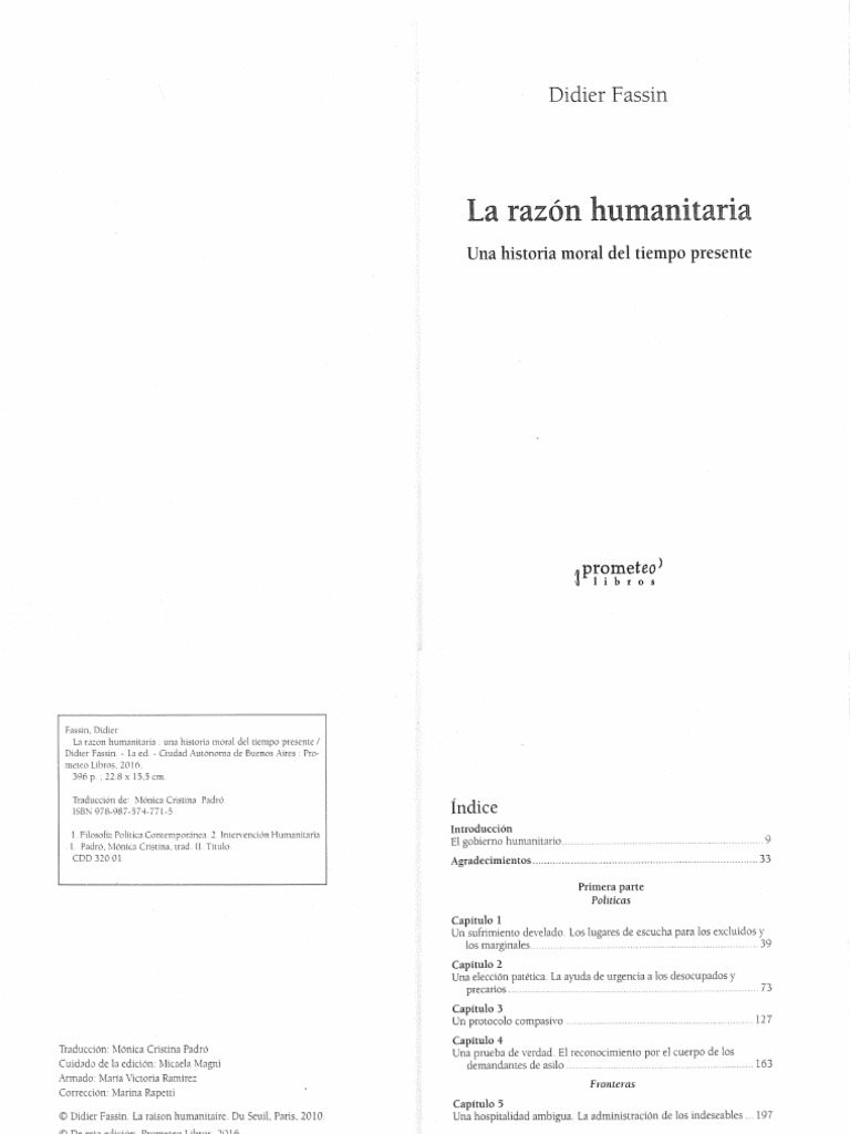 Fassin - La Razon Humanitaria | PDF