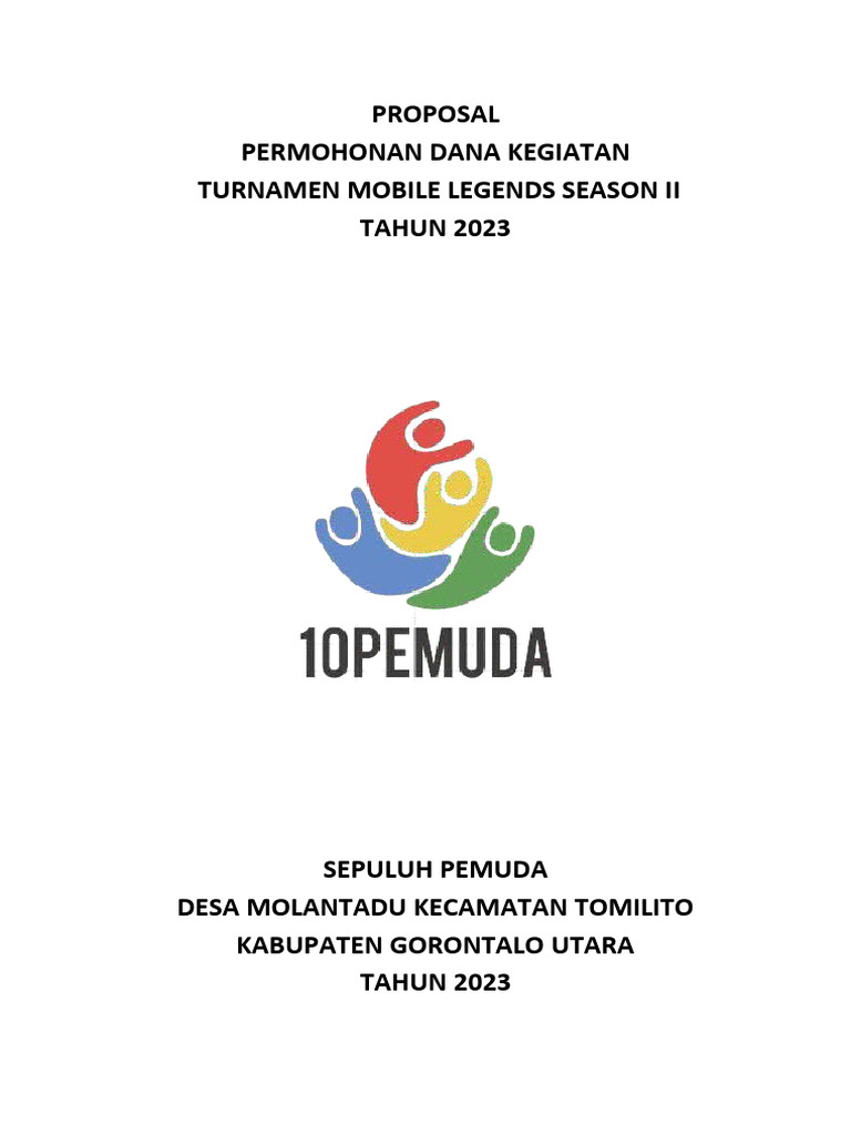 PROPOSAL Turnamen Mobile Legends | PDF