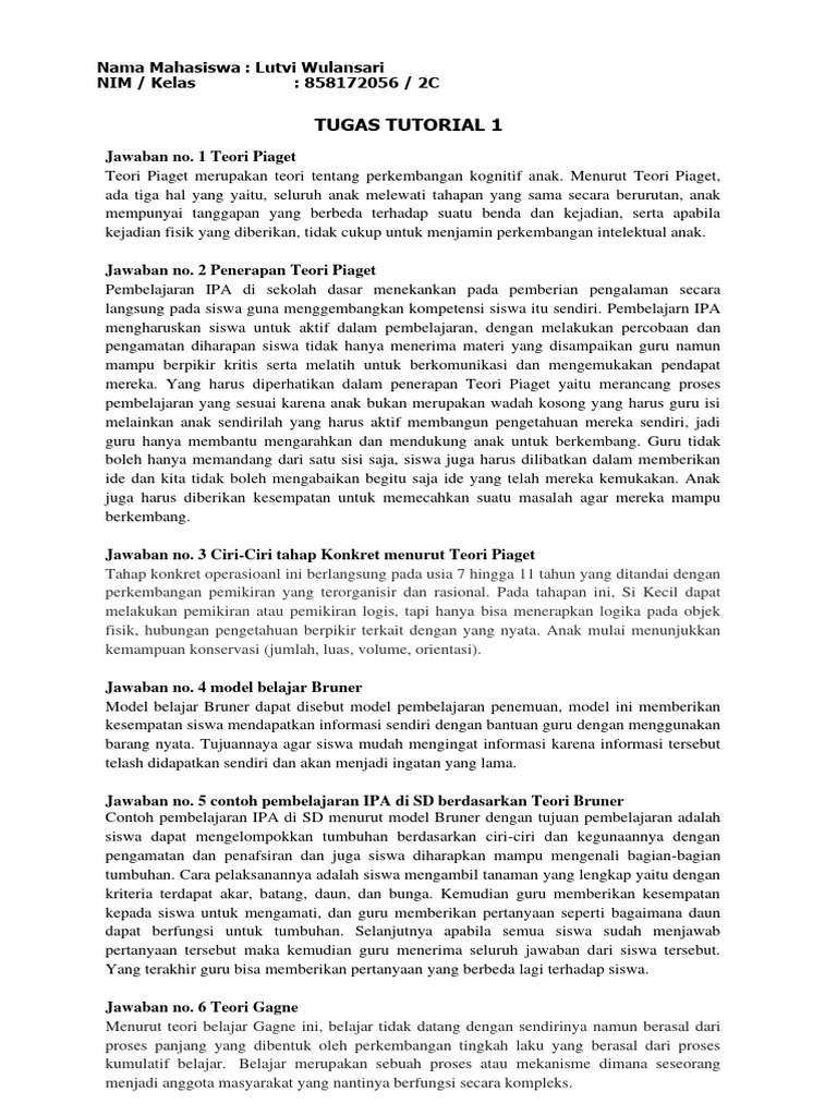 TT I Pembelajaran IPA Di SD | PDF | Karier & Perkembangan