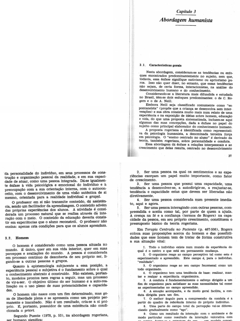 TEXTO 10 - MIZUKAMI, Cap. 3 Abordagem Humanista | PDF