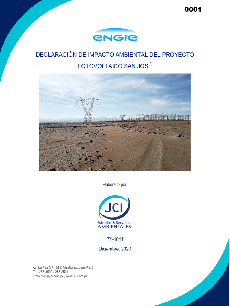 Impacto Ambiental Proyecto Solar San José | PDF | Ingenieria Eléctrica ...
