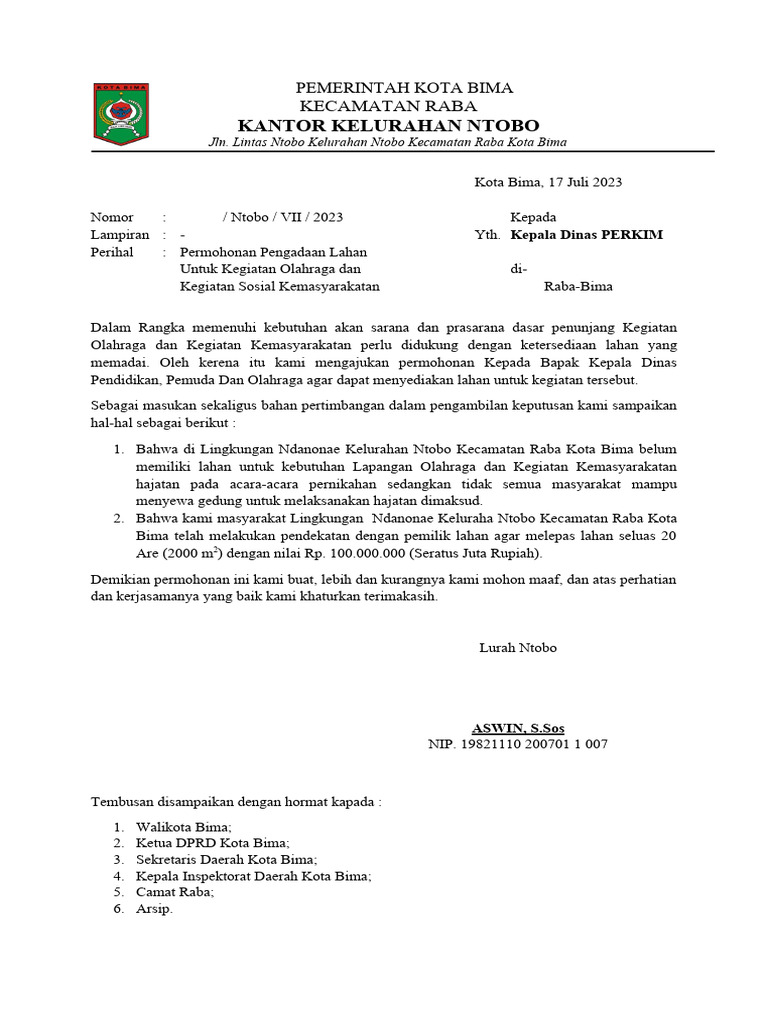 Proposal Pembebasan Lahan | PDF