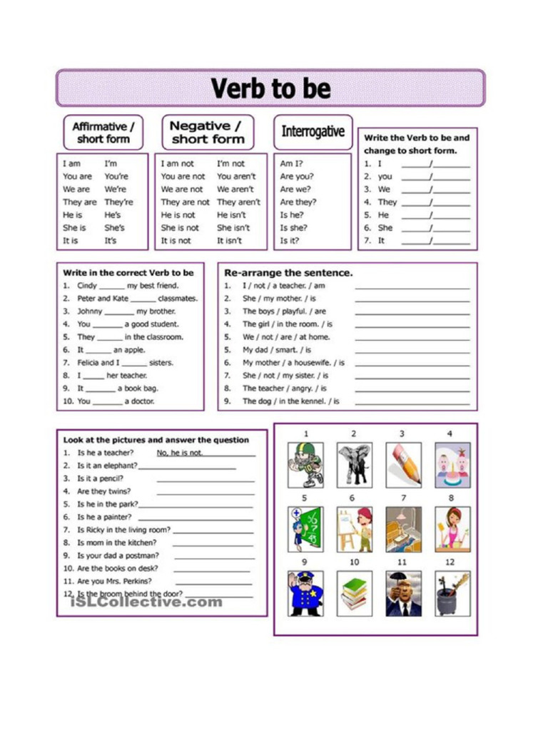 Verb To Be, Physical Description | PDF