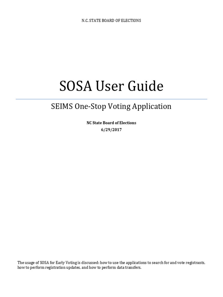 SOSA User Guide - 2 - 201907221346490144 | PDF | Postal Voting | Login