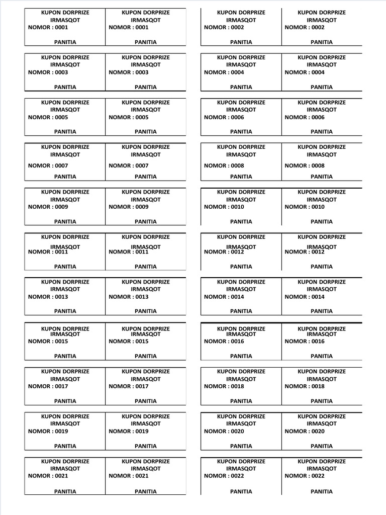 Dokumen - Tips Kupon-Dorprize | PDF