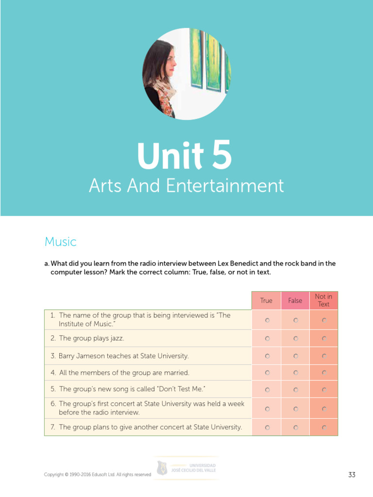 Intermediate 1 Workbook Unit 5 | PDF | Language Arts & Discipline ...