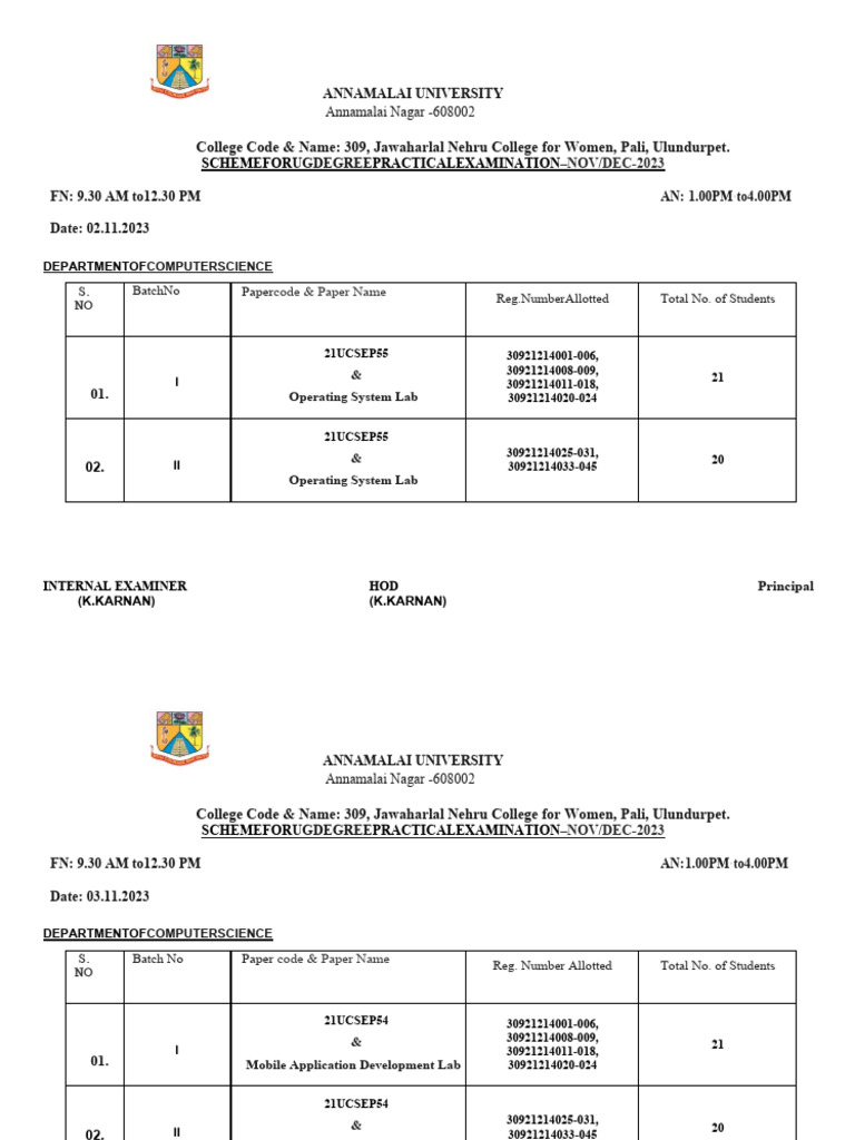 Scheme For Practical CS2023 | PDF | Computing | Computer Science