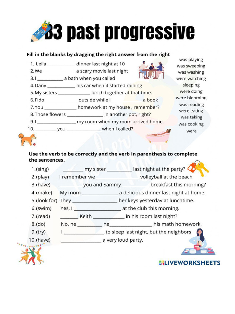 Past Progressive | PDF