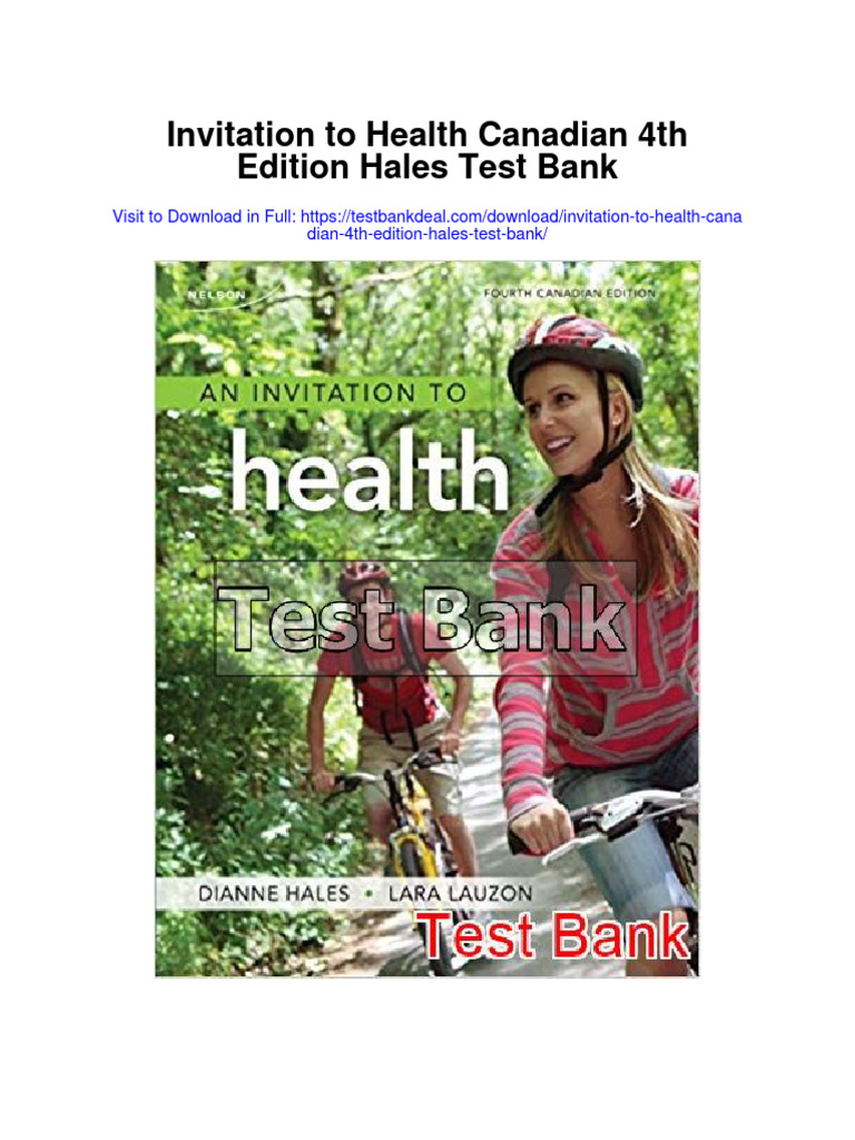 Invitation To Health Canadian 4th Edition Hales Test Bank | PDF | Human ...