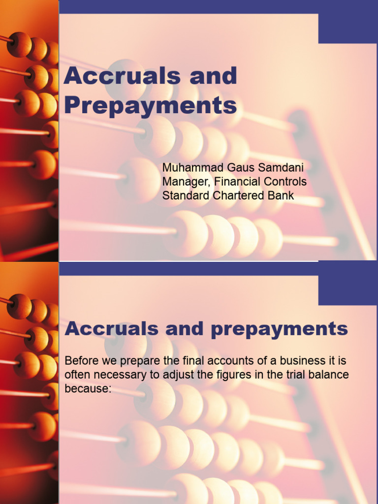 Chapter-7 Accruals and Pre-Payments | PDF | Accrual | Accounting