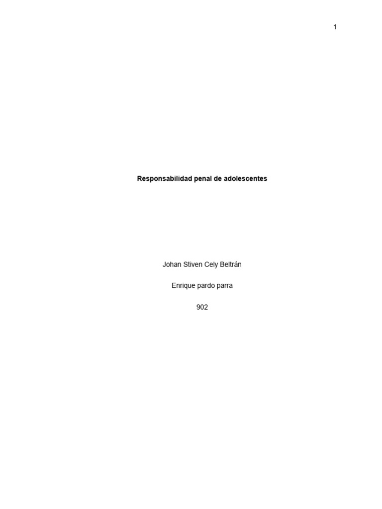 Responsabilidad Penal de Adolescentes . | PDF | Derecho penal | Prisión Responsabilidad Penal de Adolescentes . | PDF | Derecho penal | Prisión