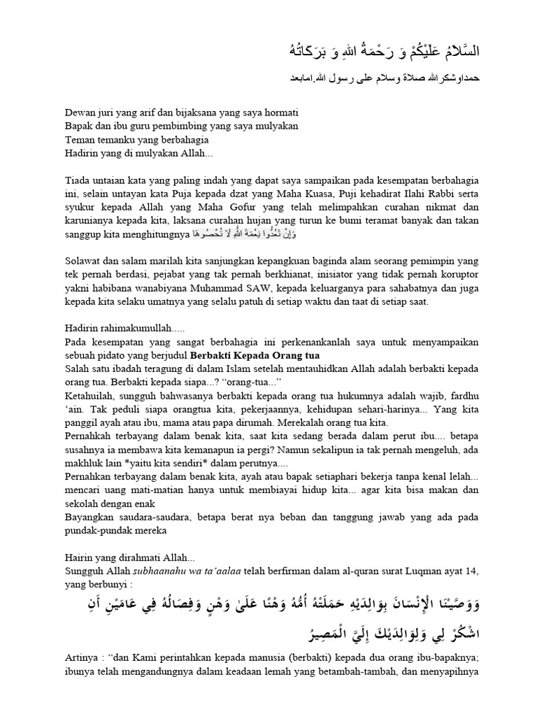 Berbakti Kepada Orang Tua | PDF