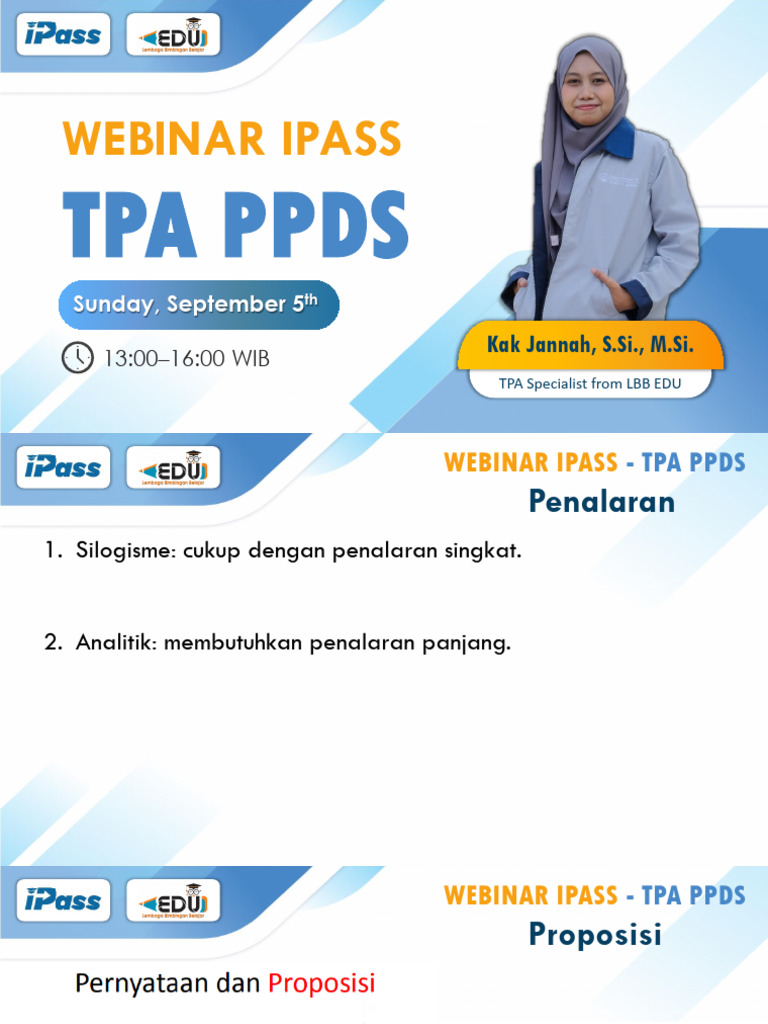 Jawaban TPA IPASS PENALARAN MINGGU | PDF | Karier & Perkembangan