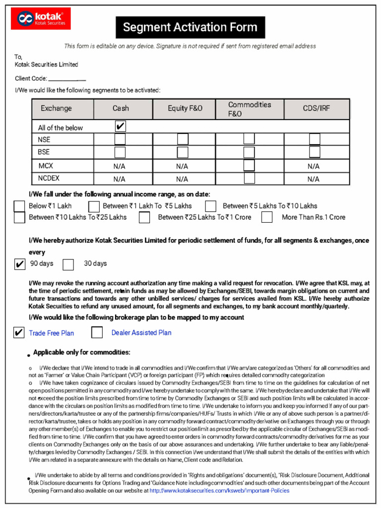 Segment Form 2 | PDF | Securities (Finance) | Private Sector