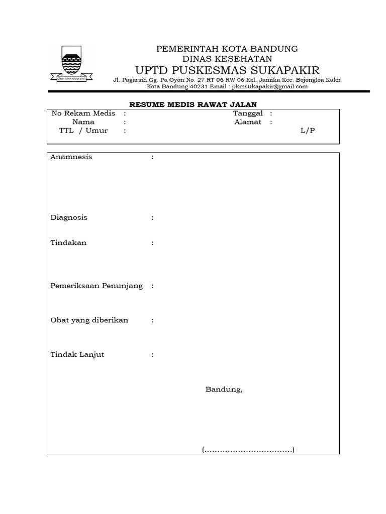 Resume Medis Rawat Jalan | PDF