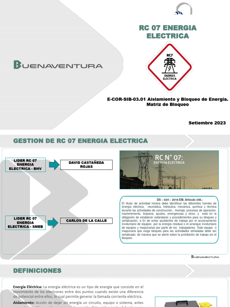 RC 07 Energia Electrica - Matriz de Bloqueo | Descargar gratis PDF | Ingenieria Eléctrica | De ...