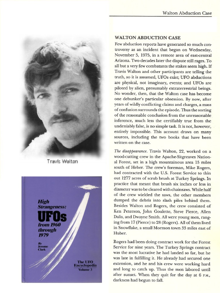 Travis Walton Abduction Case, 1975. By Jerome Clark