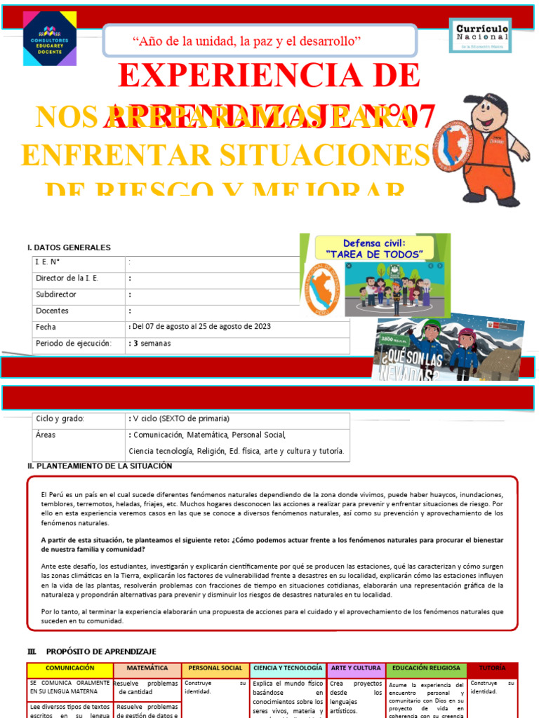 6° Experiencia de Aprendizaje N°7 | PDF | Aprendizaje | Evaluación