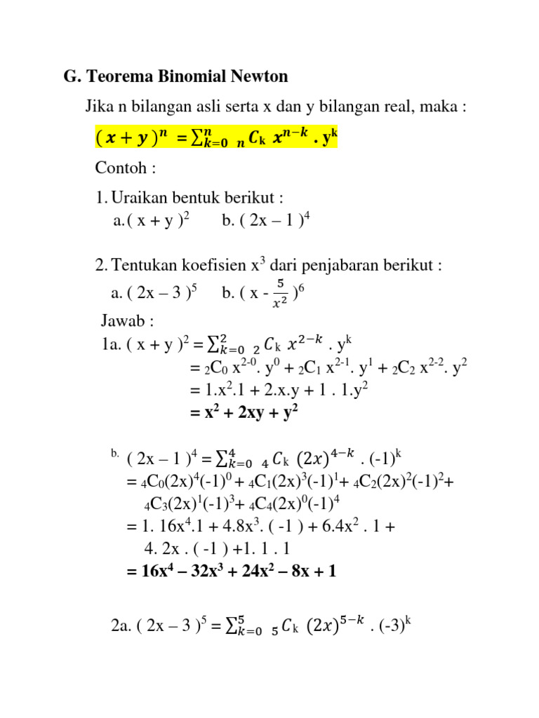 Binomial Newton | PDF