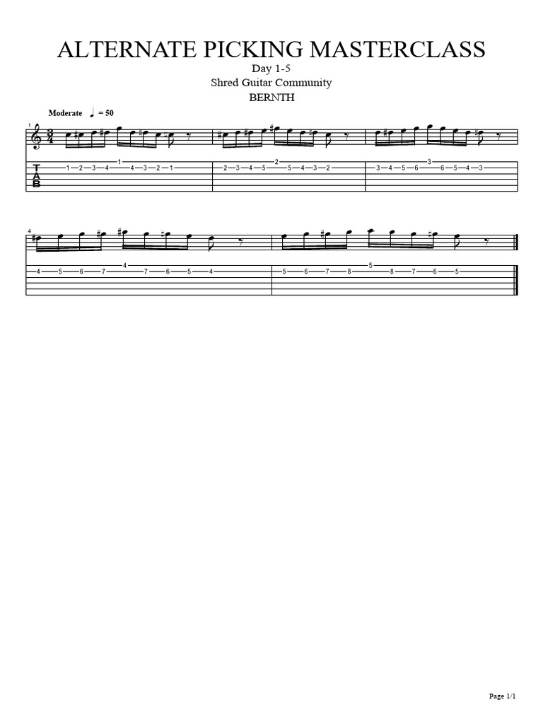 Bernth Alternate Picking Masterclass | PDF