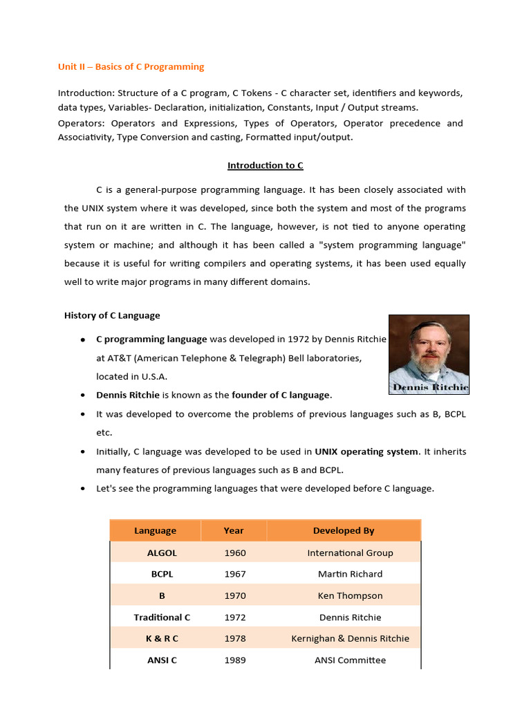 BCP Unit Ii | Download Free PDF | C (Programming Language) | Computer ... BCP Unit Ii | Download Free PDF | C (Programming Language) | Computer ...