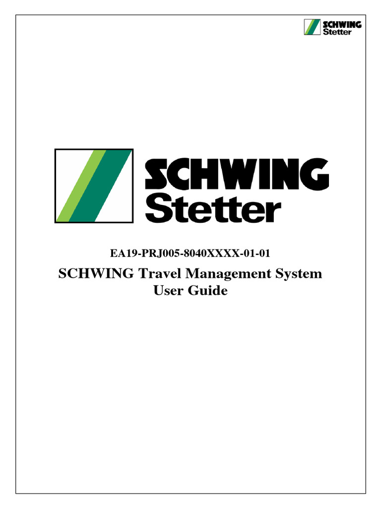 SCHWING Travel Management User Guide | PDF | Login | User (Computing)