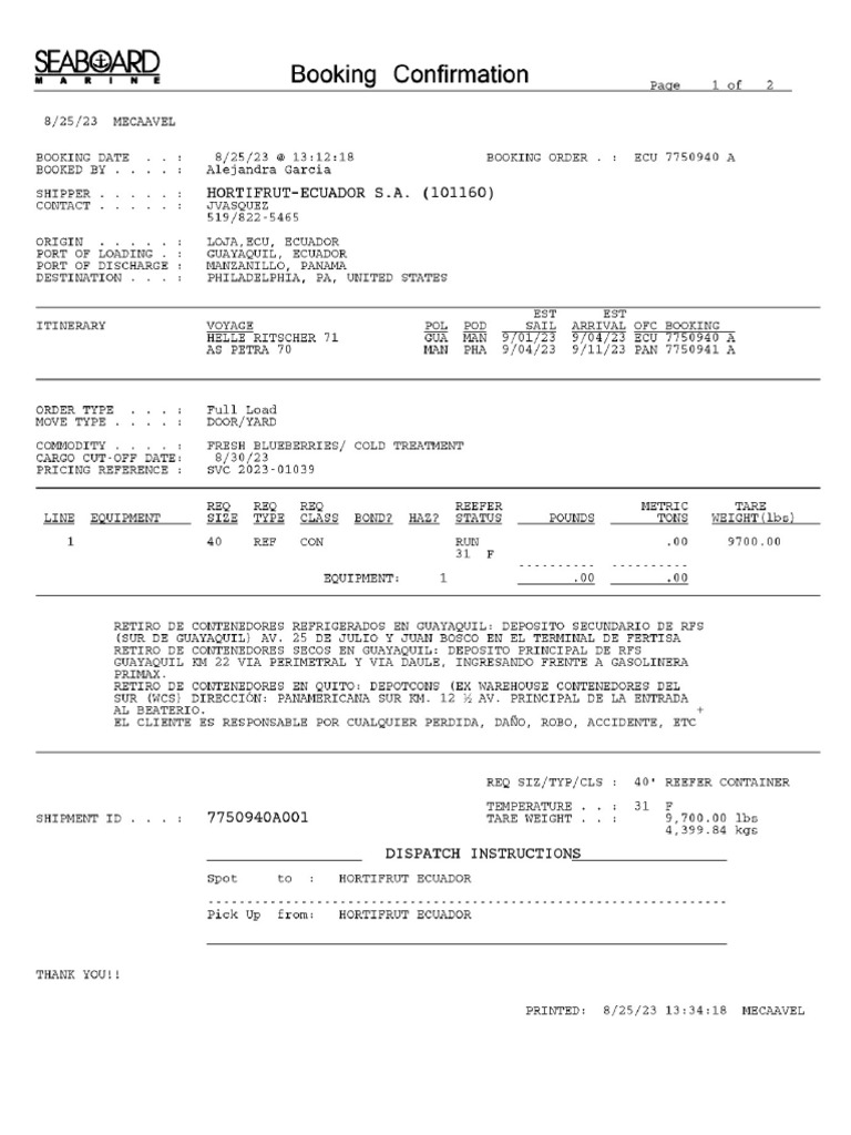 BOOKING | PDF