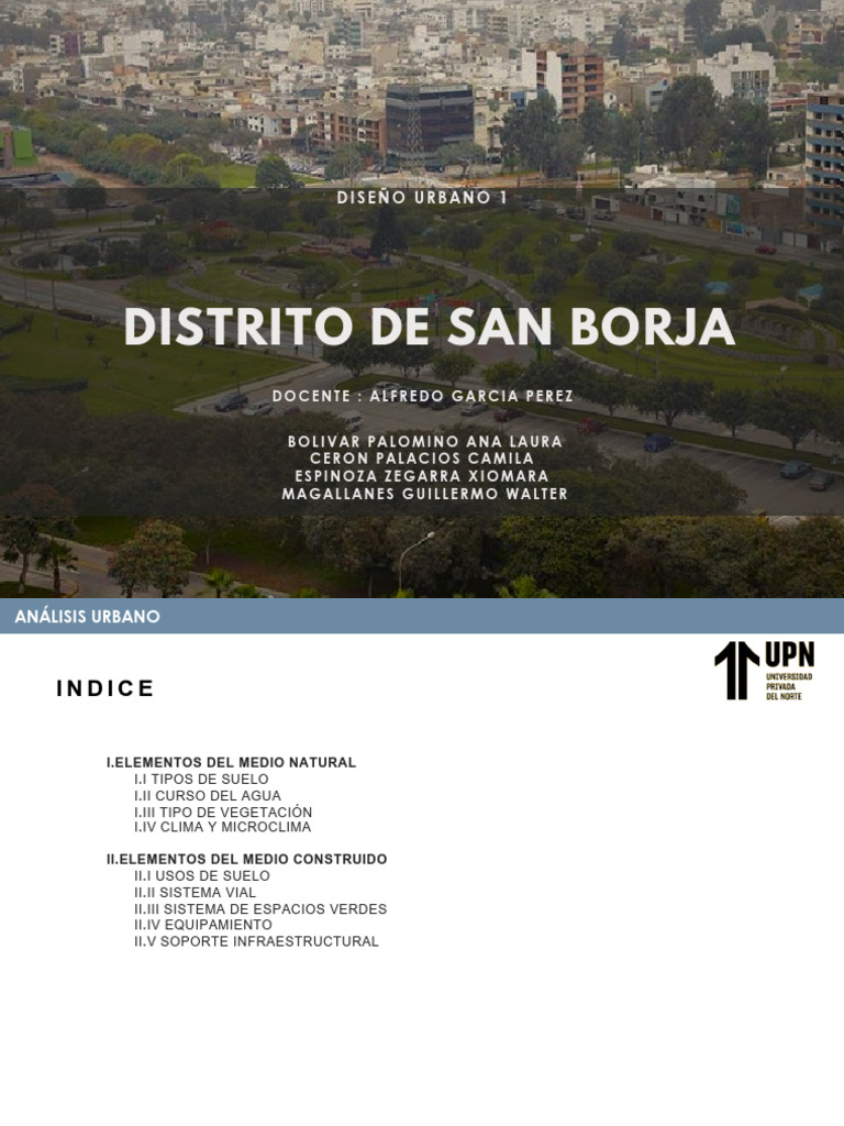 Análisis Urbano del Distrito San Borja | PDF | Riego | Agua