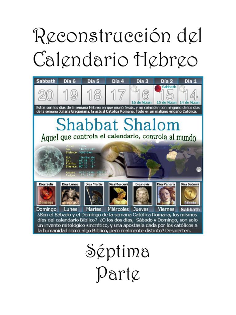 Calendario Hebreo y Fiesta de Tabernáculos | PDF | Shabat | Jesús