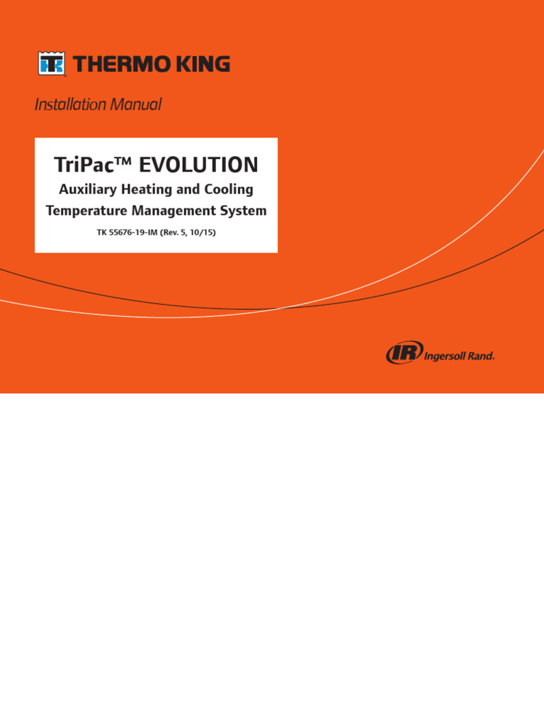 TriPac EVOLUTION Diesel 55676 19 IM | PDF | Air Conditioning | Exhaust Gas