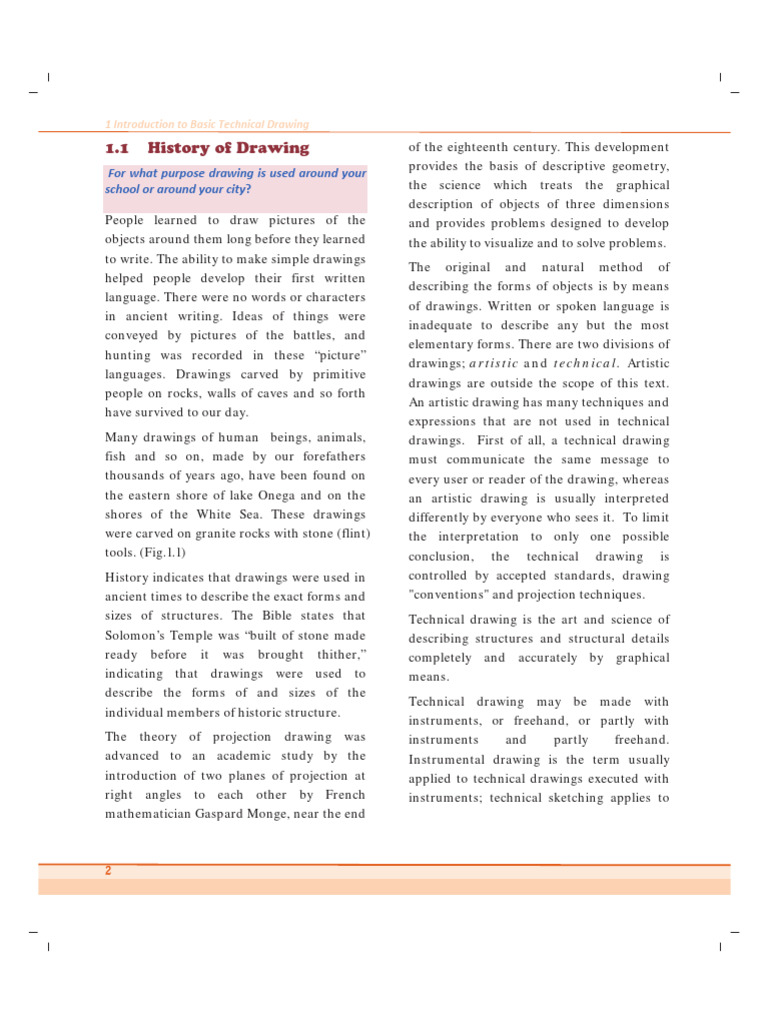 Unit 1. Introduction To Basic Techinical Drafting | PDF | Technical ...