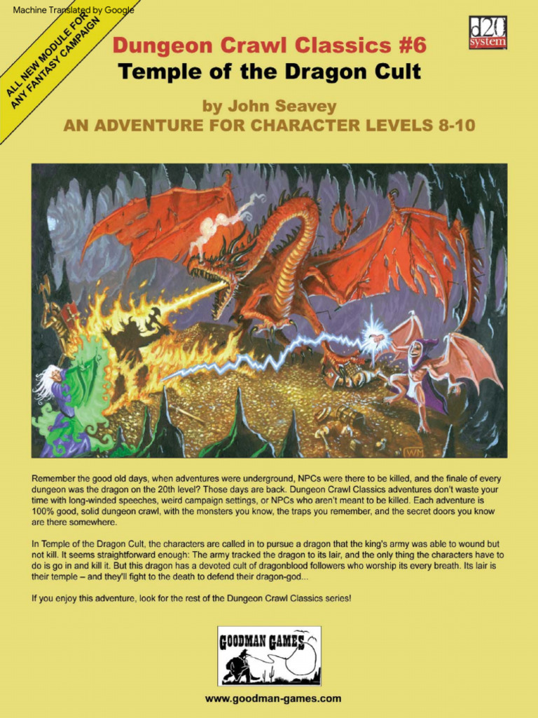 Dungeon Crawl Classics #06 - Temple of The Dragon Cult | PDF | Dragão ...