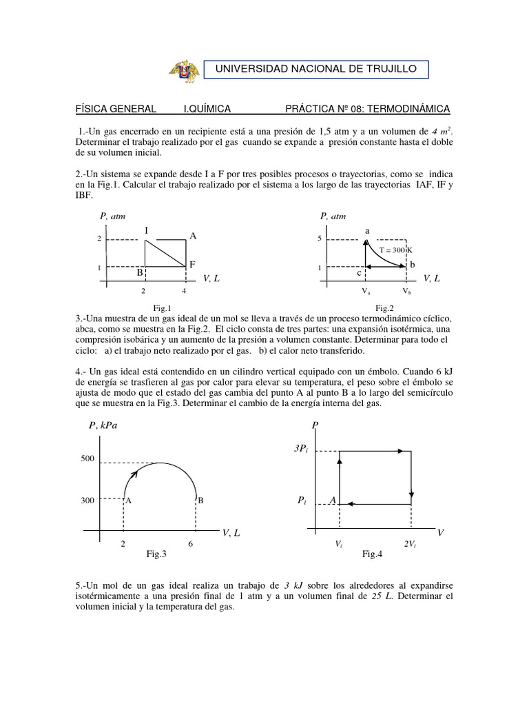 Práctica #08 - Termodinámica | PDF | Gases | Temperatura