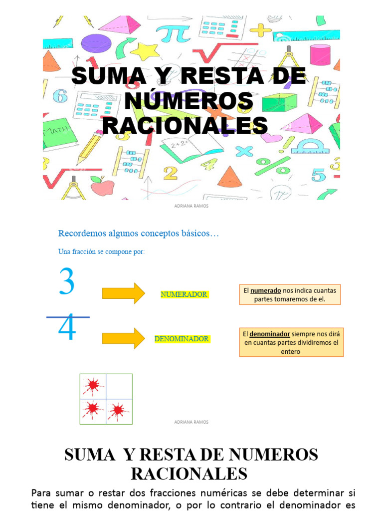 Suma y Resta de Fracciones Racionales | PDF